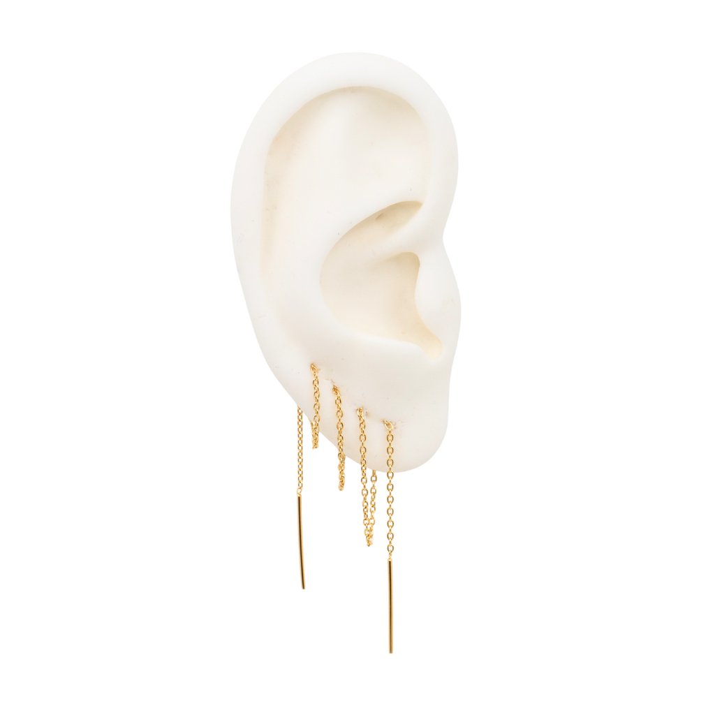 Shop Threader Earrings | Threader Chain Jewelry – The Curated Lobe