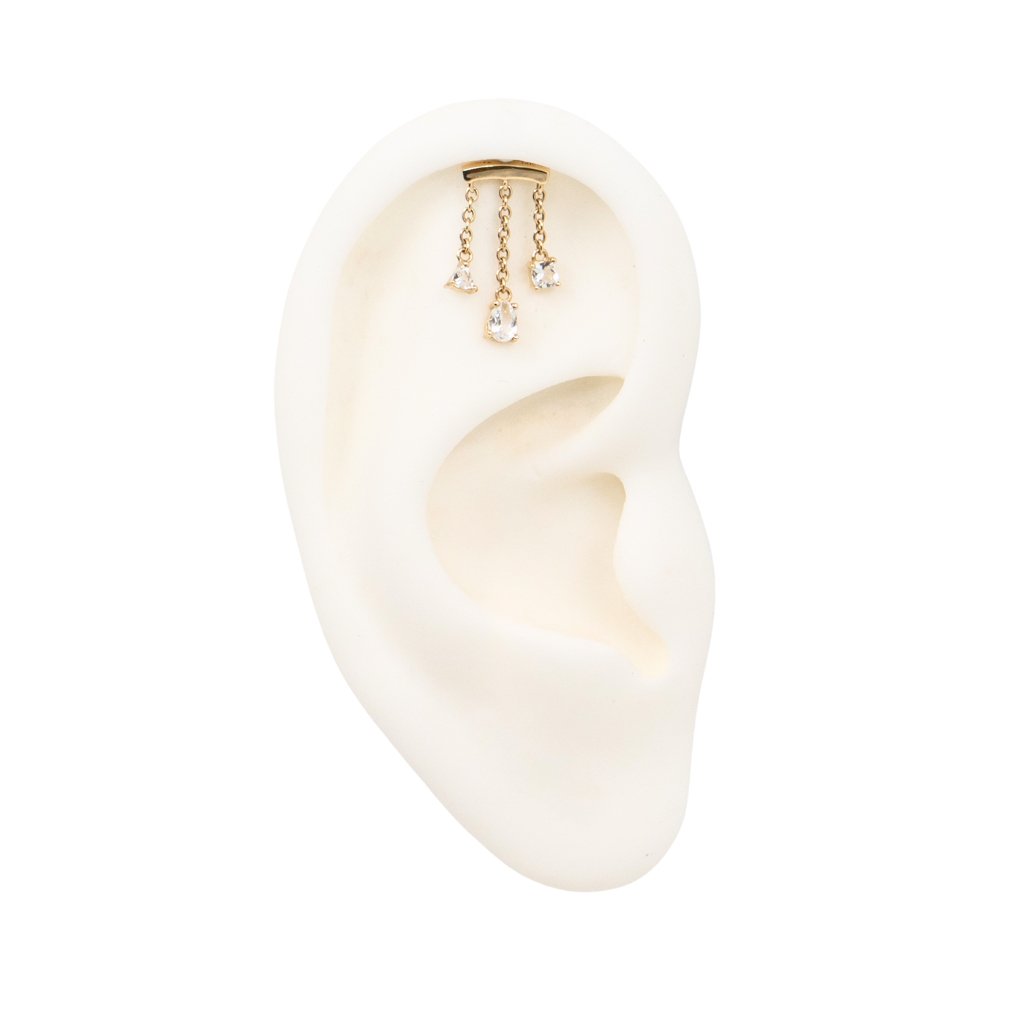 Shop Vertical Helix Jewelry | Helix Cartilage Earring – The Curated Lobe