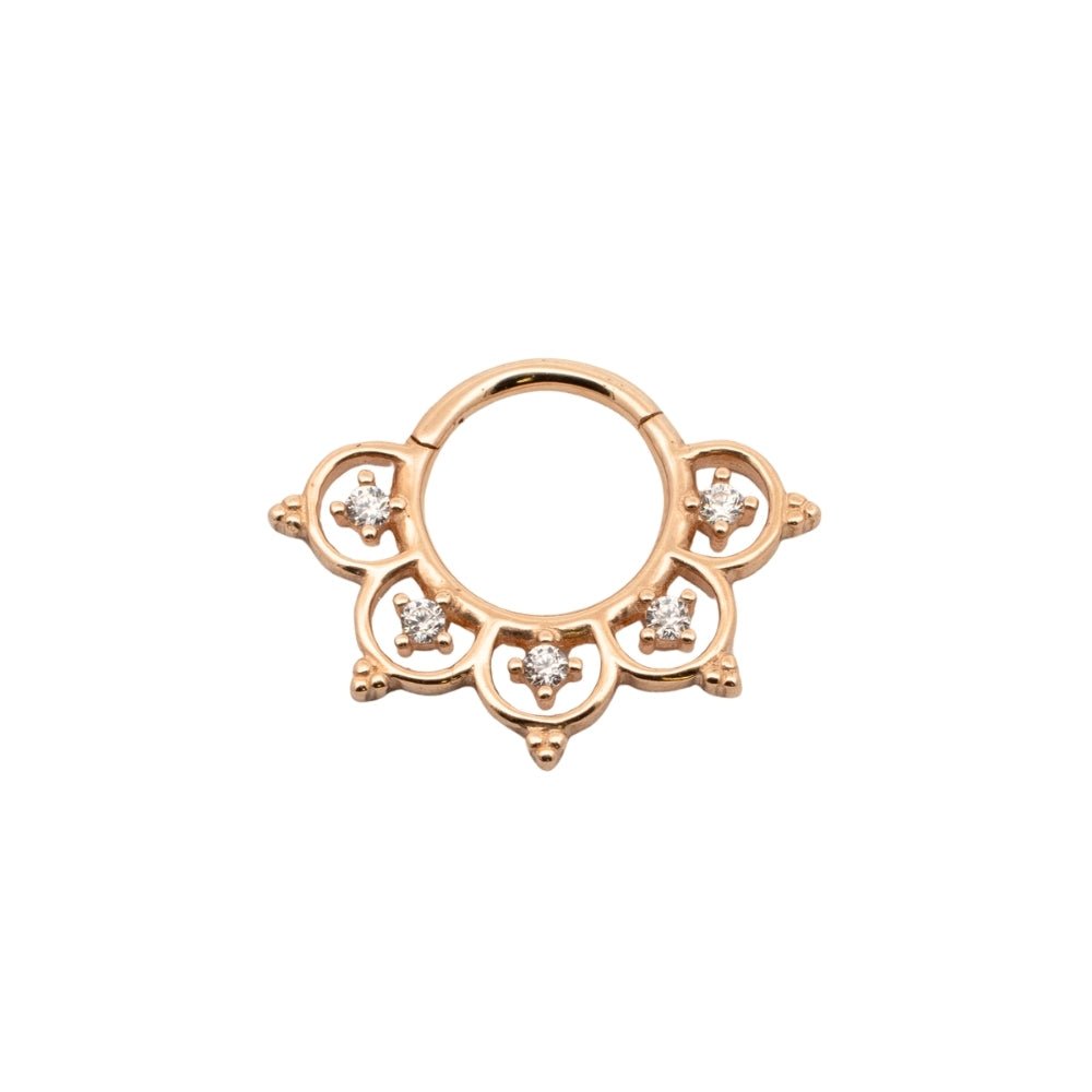 Gold 5 Point Daith Clicker Hoop – The Curated Lobe
