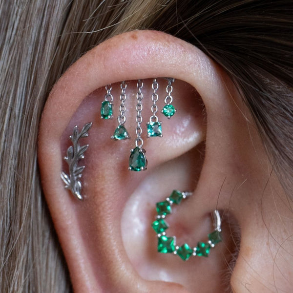 Shop Vertical Helix Jewelry | Helix Cartilage Earring – The Curated Lobe