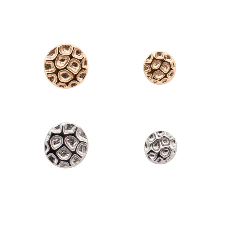 Gold Hammered Disc Earring – The Curated Lobe