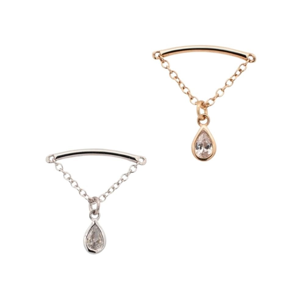 Gold Teardrop Floating Helix Earring – The Curated Lobe