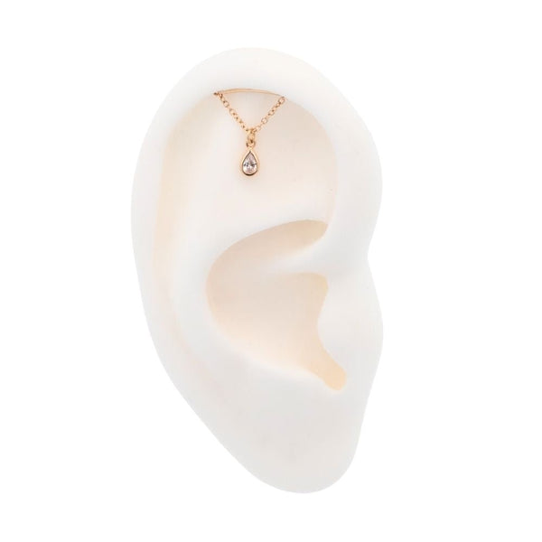 Shop Vertical Helix Jewelry | Helix Cartilage Earring – The Curated Lobe