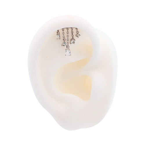 Shop Vertical Helix Jewelry | Helix Cartilage Earring – The Curated Lobe