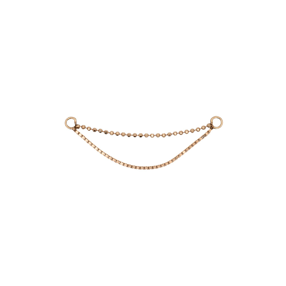 Gold Ball and Box Chain Earring Connector – The Curated Lobe