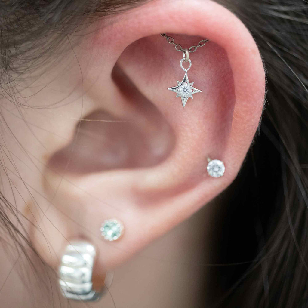 Charmed Floating Helix Earring – The Curated Lobe