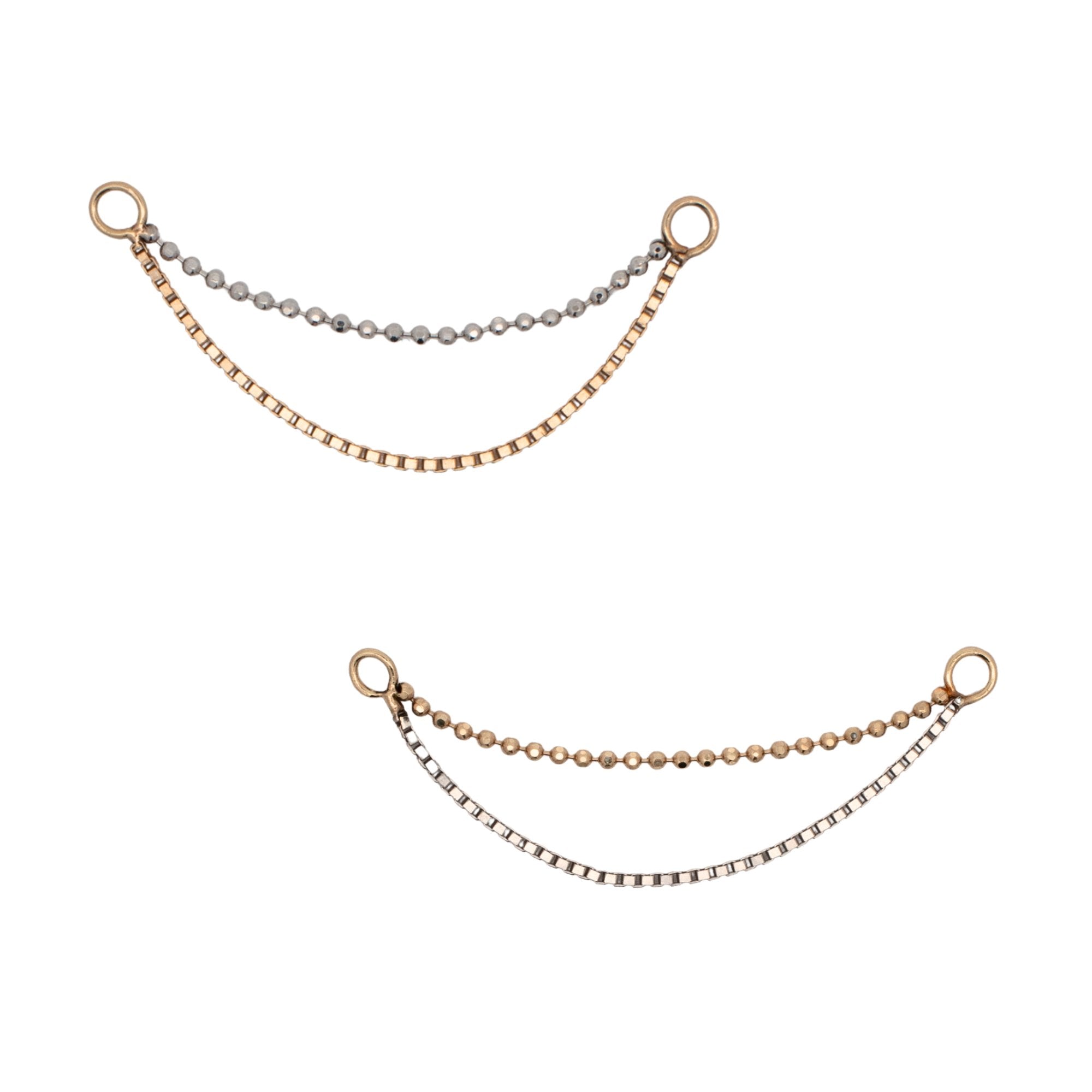 Mixed Metal Ball and Box Chain Connector – The Curated Lobe