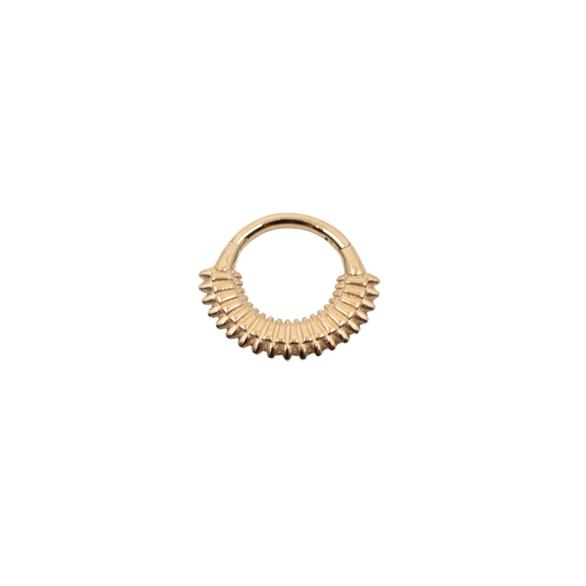 Gold Ribbed Clicker Hoop – The Curated Lobe