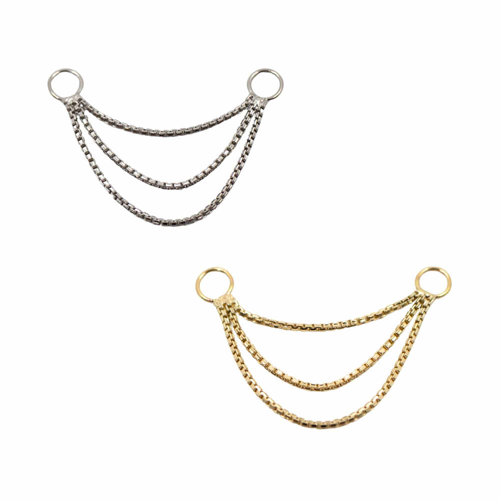 Short Triple Box Ear Chain – The Curated Lobe