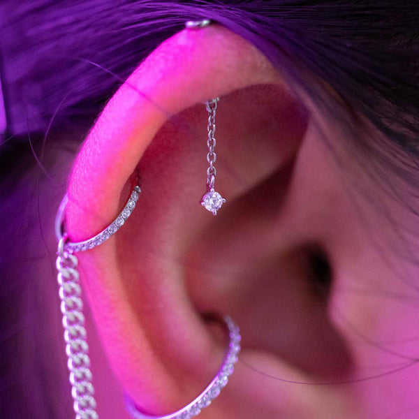 Shop Vertical Helix Jewelry | Helix Cartilage Earring – The Curated Lobe